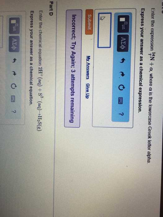 Enter the expression 14 7 N + alpha, where a is the | Chegg.com