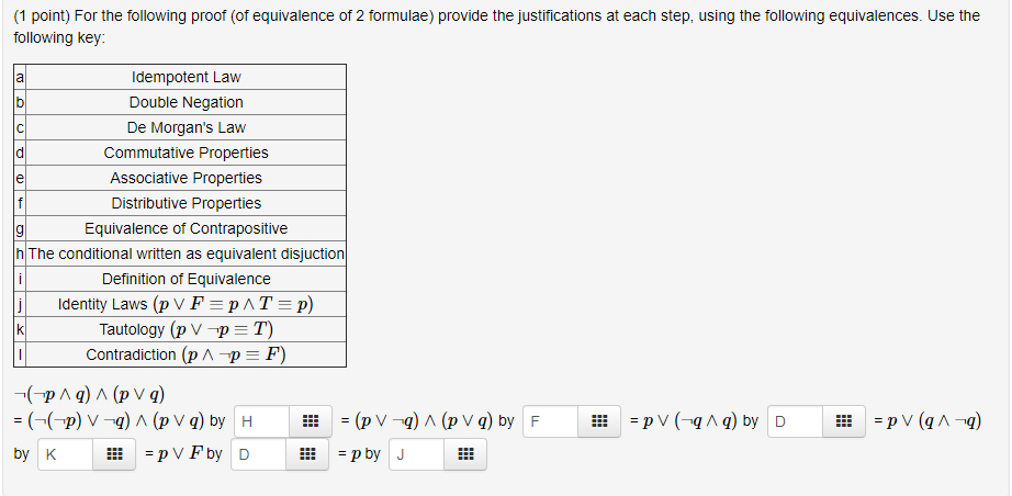 Solved For the following proof (of equivalence of 2 | Chegg.com