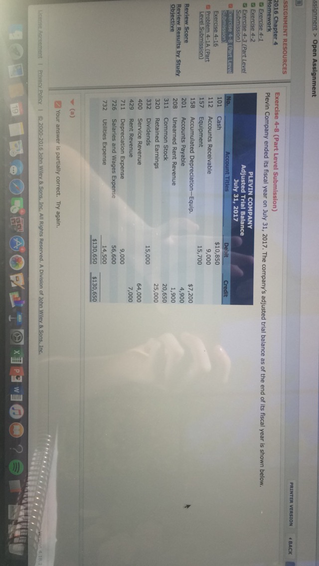 Solved SSIGNMENT RESOURCES Exercise 4-8 (Part Level | Chegg.com