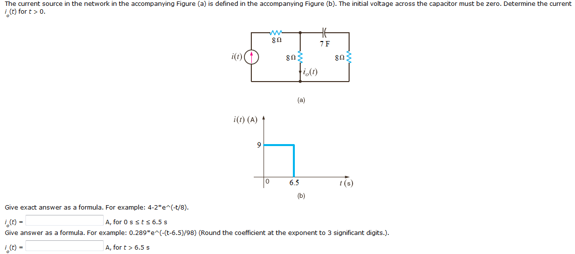 Solved The current source in the network in the accompanying | Chegg.com