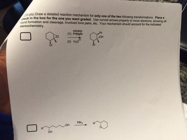 Solved Draw a detailed reaction mechanism for only one of | Chegg.com