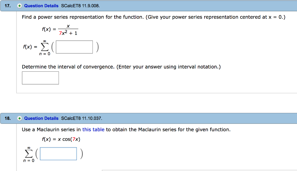 Solved Find a power series representation for the function. | Chegg.com