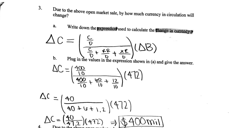 Money Multiplier Practice Problem Suppose in the | Chegg.com