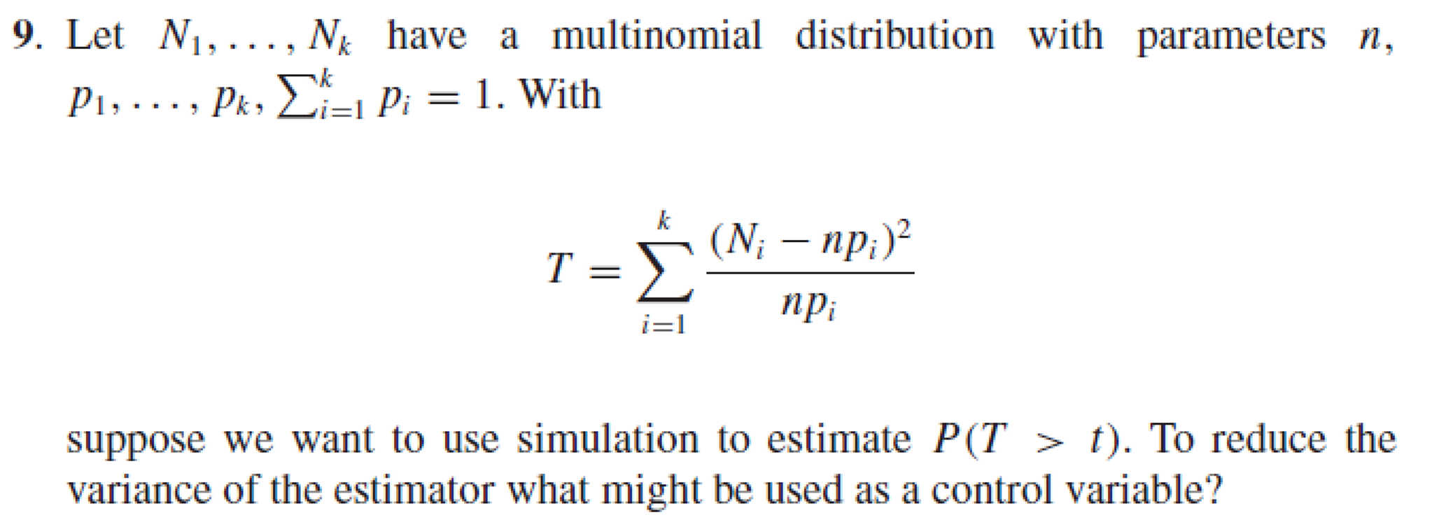 Choosing a control variable to reduce the variance of | Chegg.com