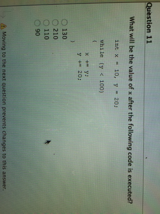 Solved What will be the value of x after the following code | Chegg.com