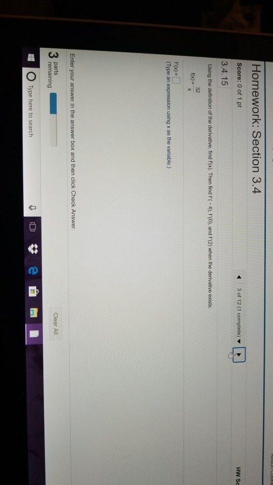 Solved Homework Section 3 4 Score 0 Of 1 Pt 3 4 15 Using