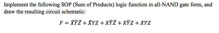 Solved Implement the following SOP (Sum of Products) logic | Chegg.com