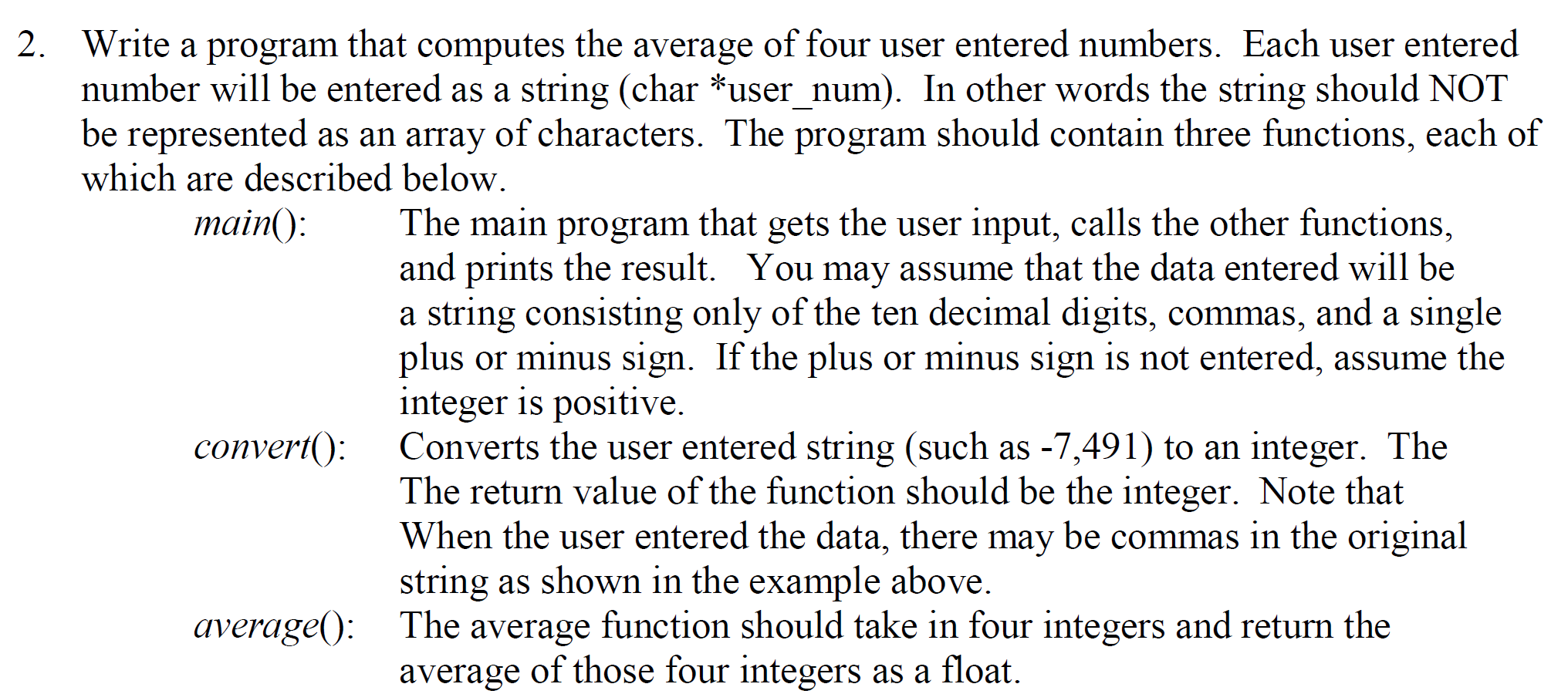 Solved Write a program that computes the average of four | Chegg.com
