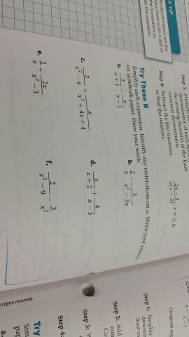 Solved simplify each expression. Identify any restrictions | Chegg.com