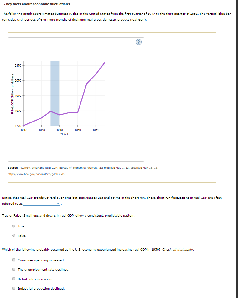 Solved Key facts about economic fluctuations The following | Chegg.com
