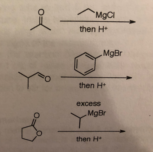 Solved MgCl then H+ MgBr then H+ excesS MgBr then H+ | Chegg.com
