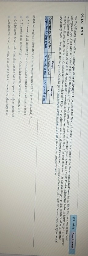 Solved Use the following information to answer questions 9 | Chegg.com Solved Use the following information to answer questions 9 | Chegg.com