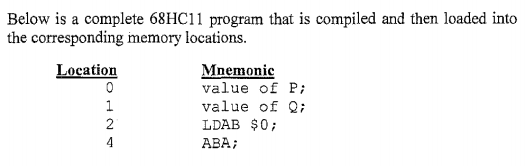 Solved Below is a complete 68HC11 program that is compiled | Chegg.com
