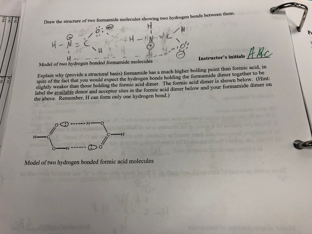 Solved Draw the structure of two formamide molecules showing | Chegg.com
