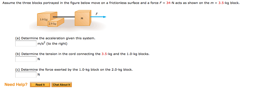 Solved Assume the three blocks portrayed in the figure below | Chegg.com