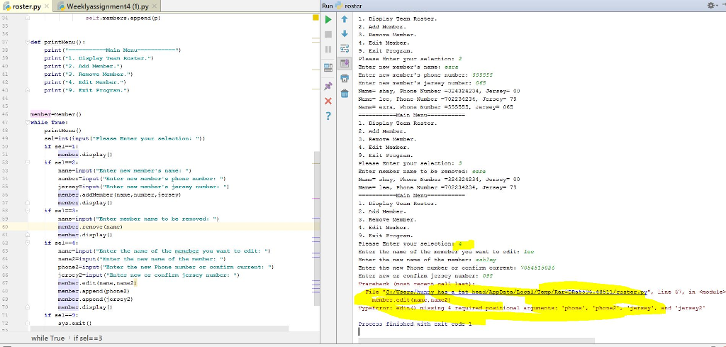 Solved Hello, I am unsure why I keep getting a error | Chegg.com