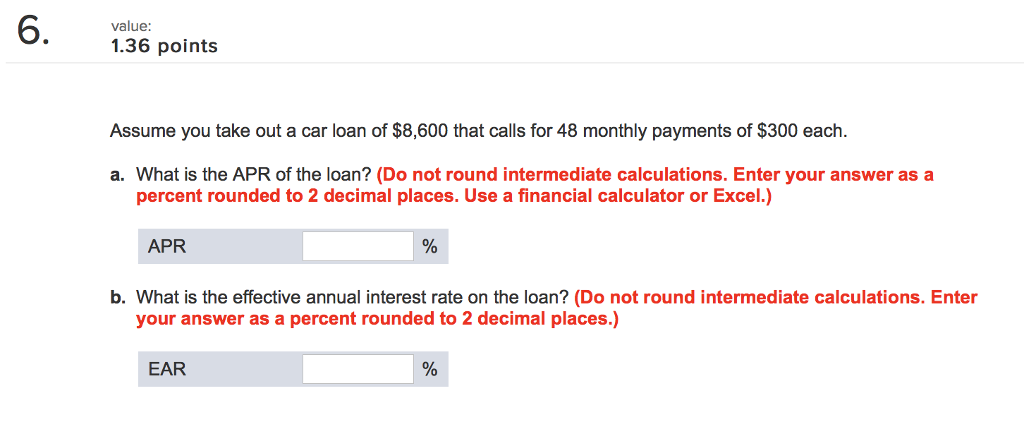 Solved Assume you take out a car loan of $8, 600 that calls | Chegg.com Solved Assume you take out a car loan of $8, 600 that calls | Chegg.com
