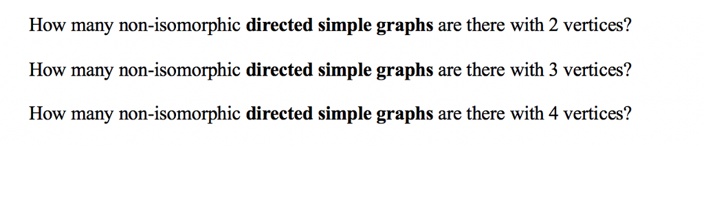 Solved How many non-isomorphic directed simple graphs are | Chegg.com