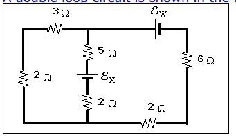 Solved A double loop circuit is shown in the figure below. | Chegg.com