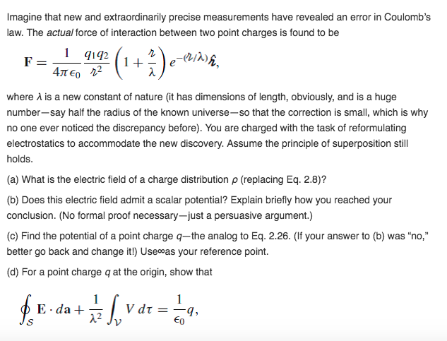 Solved Reference equation 2.8 Reference equation 2.26 V (r) | Chegg.com