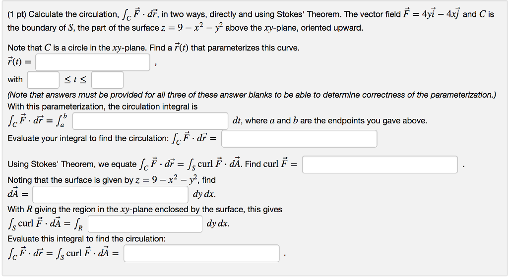 Solved (1 pt) Calculate the circulation, Jc F-dr, in two | Chegg.com