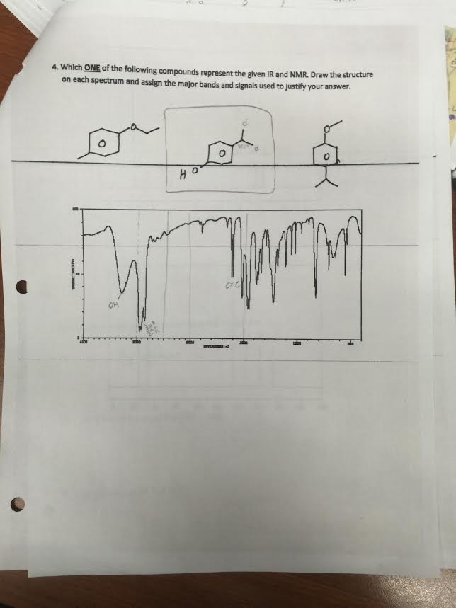 Solved 4. Which ONE of the following compounds represent the | Chegg.com