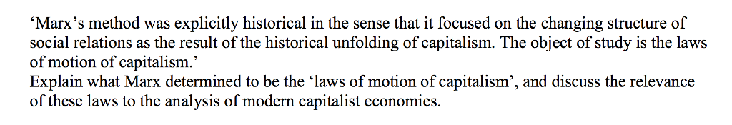 Solved Marx's method was explicitly historical in the sense | Chegg.com