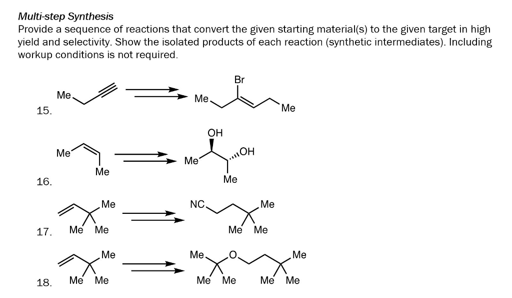 Solved Multi-step Synthesis Provide a sequence of reactions | Chegg.com
