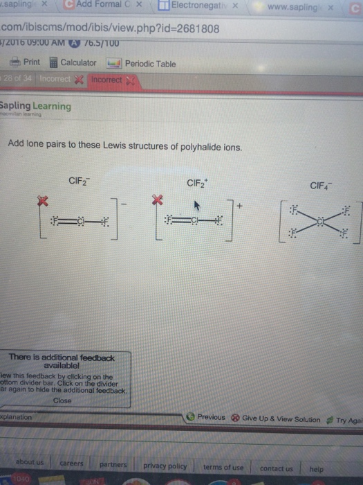 Solved Add lone pairs to these Lewis structures of | Chegg.com