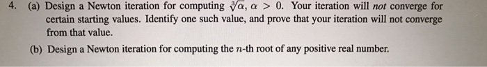 Solved Design a Newton iteration for computing 3 squareroot | Chegg.com