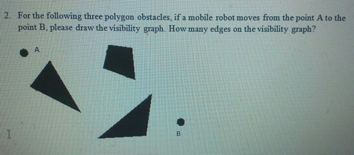 Solved 2. For the following three polygon obstacles, if a | Chegg.com