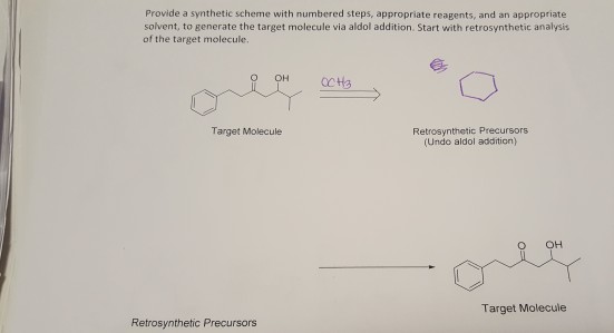 Solved Provide a synthetic scheme with numbered steps, | Chegg.com