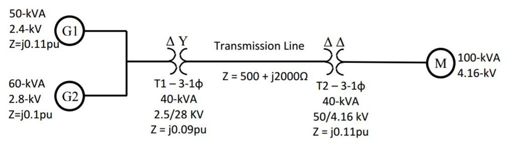 Solved The 3-phase system shown below consists of two | Chegg.com