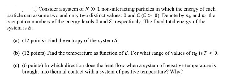 Solved Consider a system of N 1 non-interacting particles in | Chegg.com