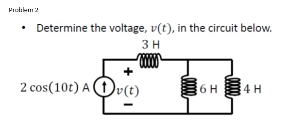 Solved Determine the voltage, v(t), in the circuit below. | Chegg.com
