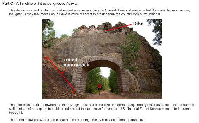 Solved Part C -A Timeline of Intrusive Igneous Activity This | Chegg.com