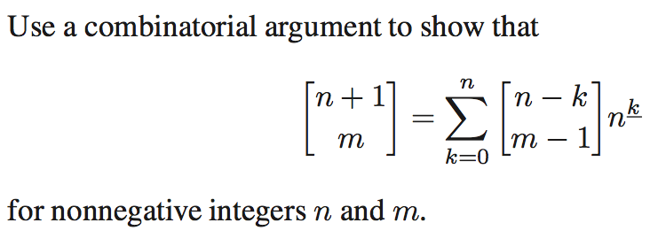 Use a combinatorial argument to show that n +1 m-1 | Chegg.com
