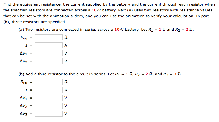 Solved Find the equivalent resistance, the current supplied | Chegg.com
