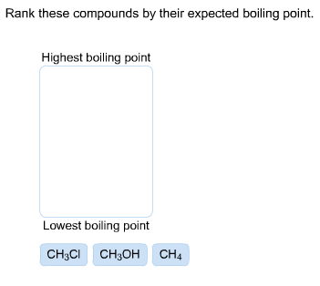 Solved Rank these compounds by their expected boiling point. | Chegg.com