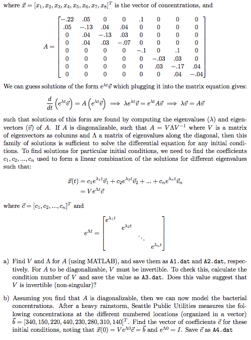 Solved Exercise 1: Bacterial Concentrations On account of a | Chegg.com