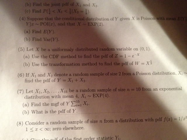 Solved Suppose that the conditional distribution Y given X | Chegg.com