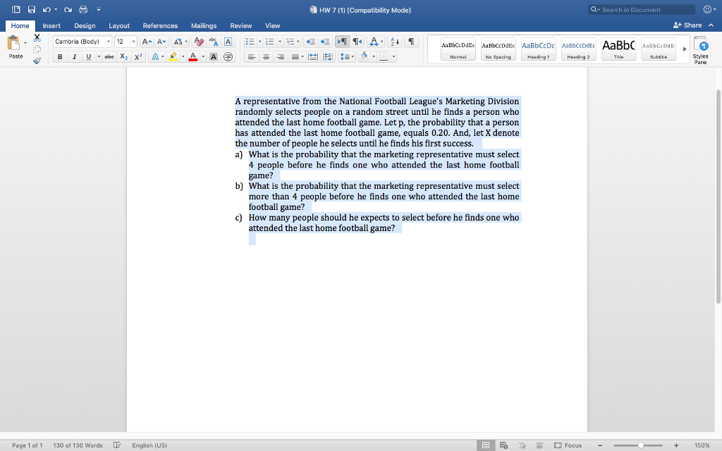Solved HW 7 (1) [Compatibility Mode] a- Search in Document | Chegg.com