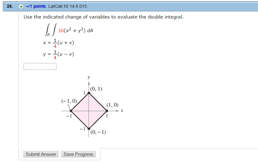 Solved Use the indicated change of variables to evaluate the | Chegg.com Solved Use the indicated change of variables to evaluate the | Chegg.com