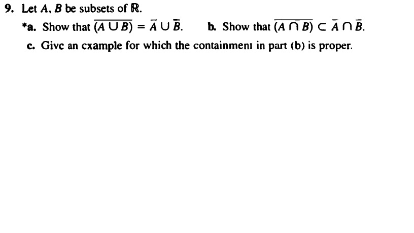 Solved Let A, B be subsets of R. *a. Show that (A Union B) | Chegg.com