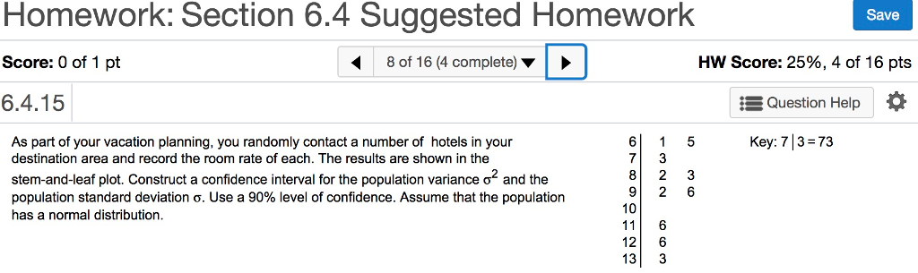 Solved Homework Section 6 4 Suggested Homework Save Score