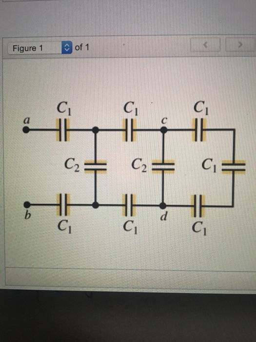 Solved In figure 1, each capacitance C1 is 6.3 microF and | Chegg.com
