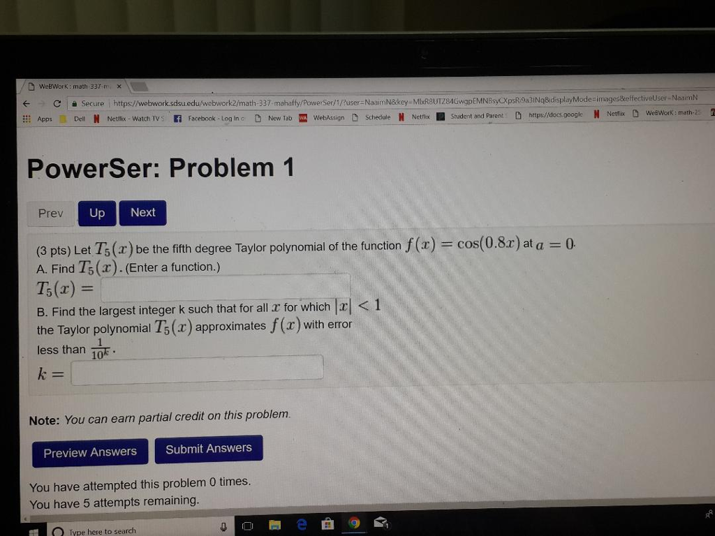 Solved WeBWorK: math 337 m X Secure | Chegg.com Solved WeBWorK: math 337 m X Secure | Chegg.com