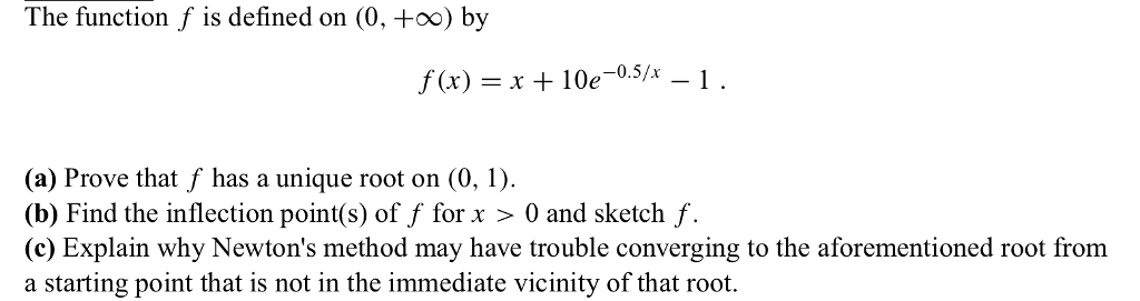 Solved The function f is defined on (0, +00) by f(x) = x + | Chegg.com