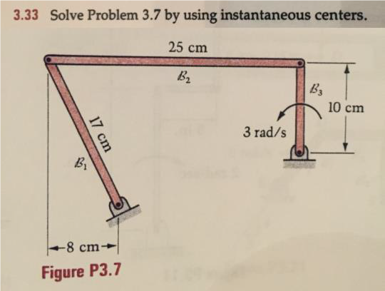 Solved Solve Problem 3.7 by using instantaneous centers. | Chegg.com Solved Solve Problem 3.7 by using instantaneous centers. | Chegg.com