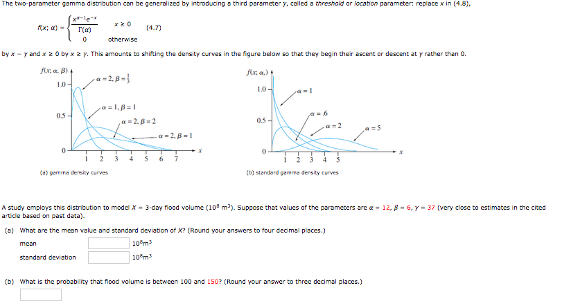 Solved The Two Parameter Gamma Distribution Can Be